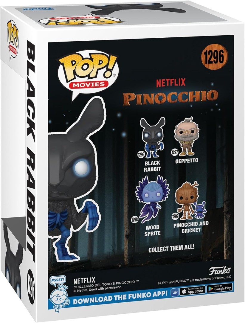 Funko Pop Movies- Pinocchio- Black Rabbit - Zappies