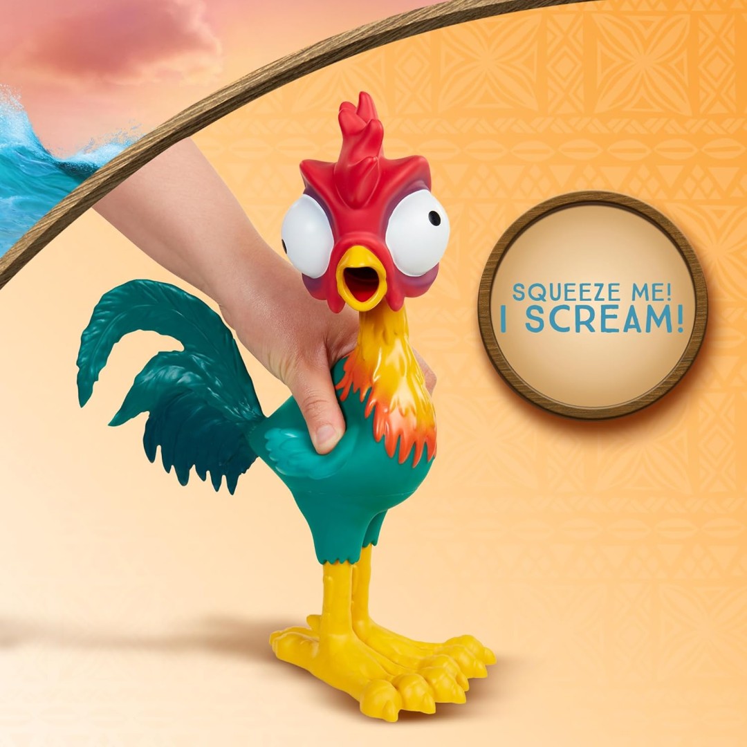Disney Moana 2 Sqeeze And Scream Heihei - Zappies