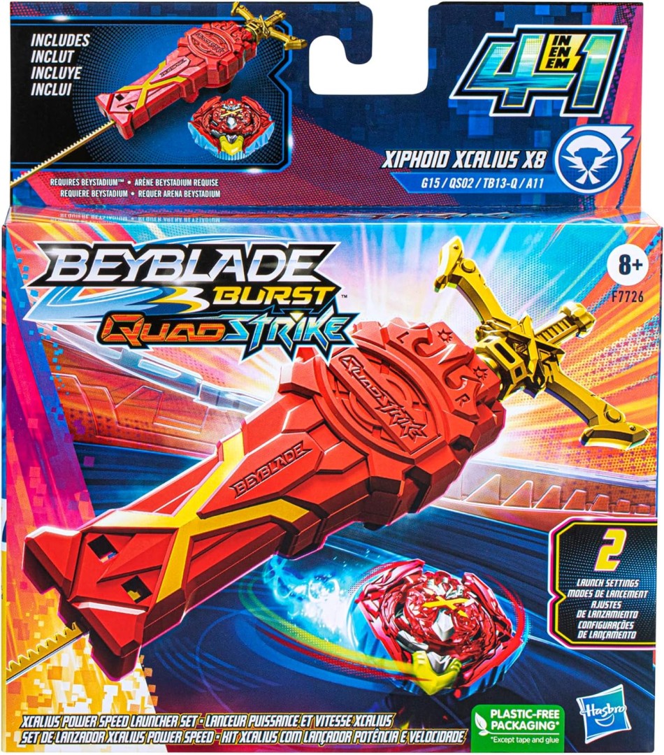Beyblades Burst Quadstrike Xcalius Power Speed - Zappies
